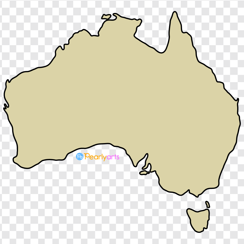 FREE Australia Map Clipart (PNG file) | Pearly Arts
