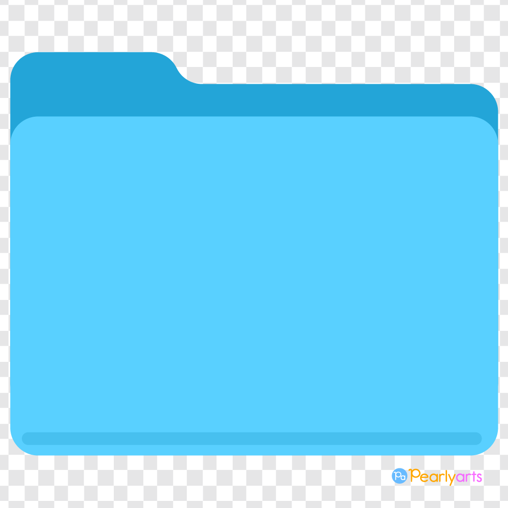 FREE Light Blue Folder Icon Clipart (PNG file) | Pearly Arts
