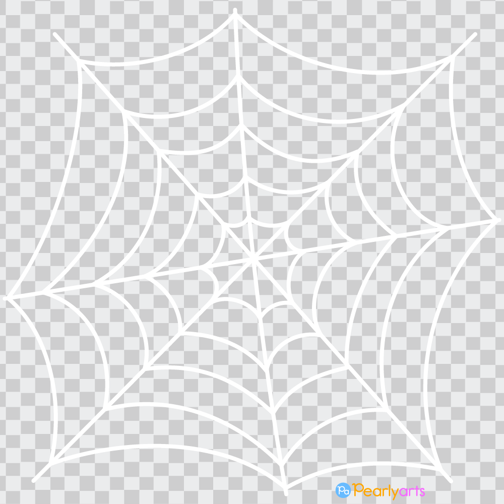 FREE White Spider Web Clipart | Pearly Arts