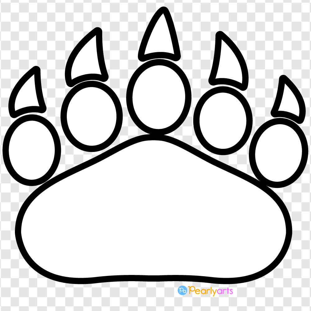 FREE Bear Paw Print Clipart (Royalty-free) | Pearly Arts
