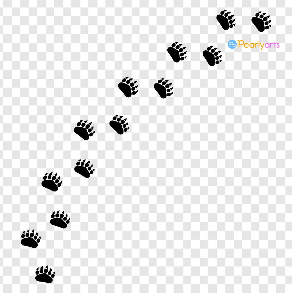 FREE Bear Paw Prints Clipart (Royalty-free) | Pearly Arts