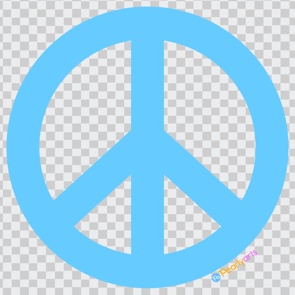 FREE Blue Peace Sign Clipart (PNG file) | Pearly Arts