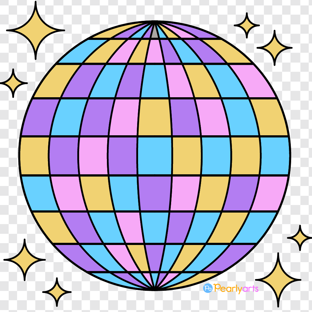 FREE Colorful Disco Ball Clipart (PNG file) | Pearly Arts