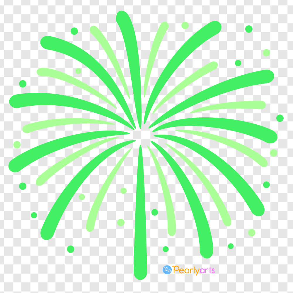 FREE Green Fireworks Clipart (PNG file) | Pearly Arts