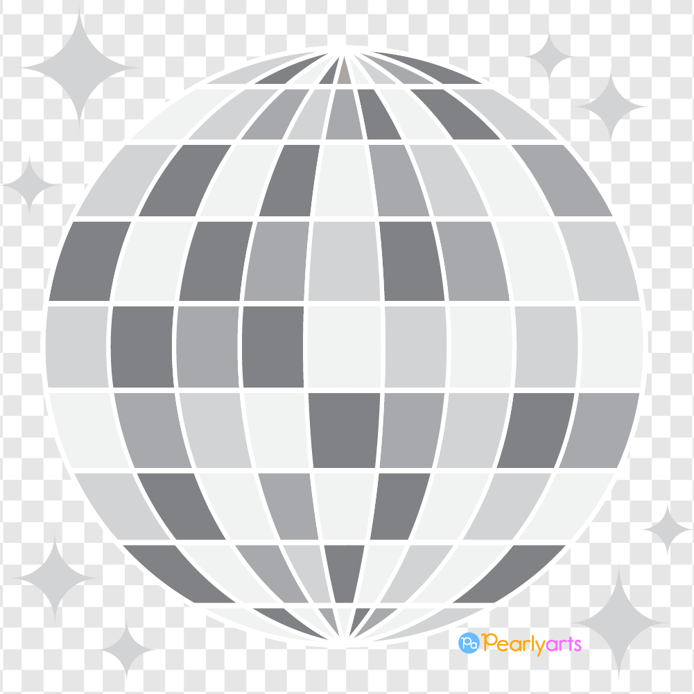 FREE Silver Disco Ball Clipart (PNG file) | Pearly Arts
