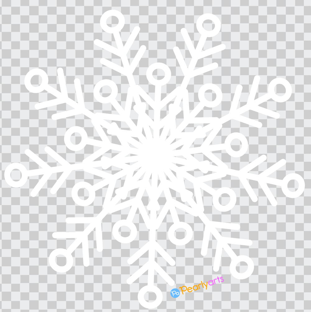 FREE White Snowflakes Clipart 2 (PNG file) | Pearly Arts