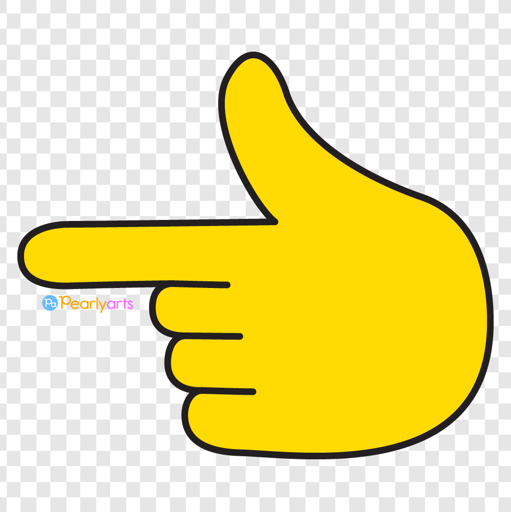 FREE Index Finger Pointer Clipart Left | Transparent PNG | Pearly Arts