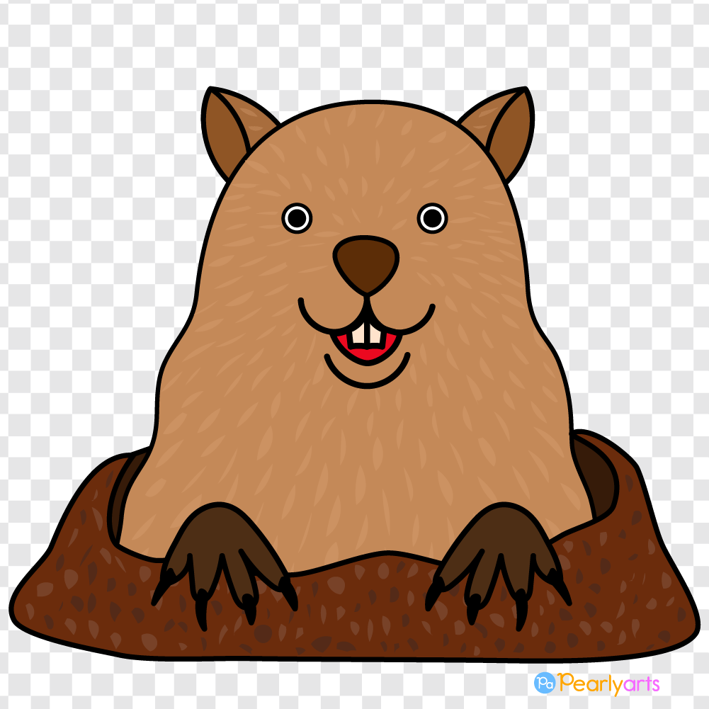 FREE Groundhog Clipart | FREE Download | Pearly Arts