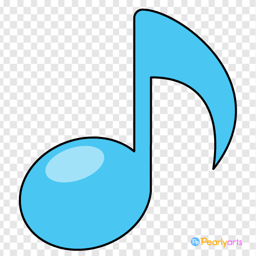 FREE Cute Eighth Note Clipart (PNG file) | Pearly Arts
